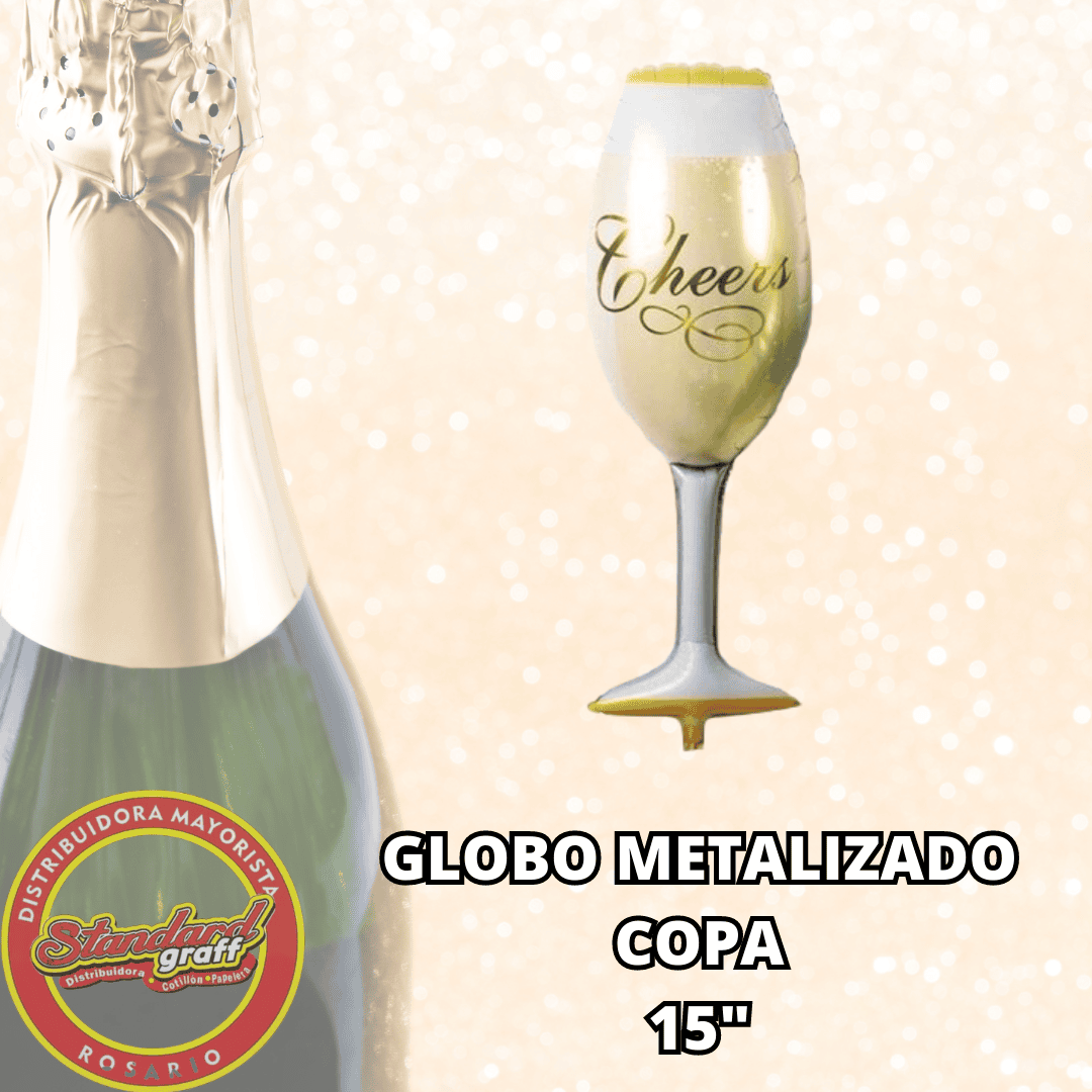 Globo metalizado 15″ Copa | STANDARDGRAFF DISTRIBUIDORA | Tienda virtual