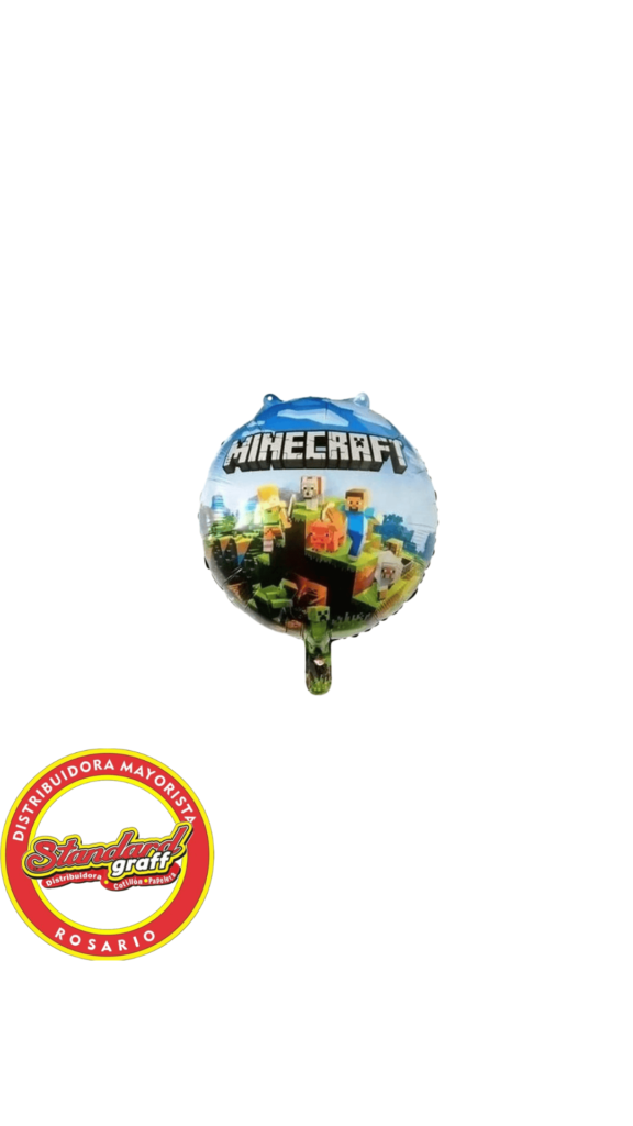 Globo 18″ (45cm) Minecraft x 5 unidades | STANDARDGRAFF DISTRIBUIDORA ...
